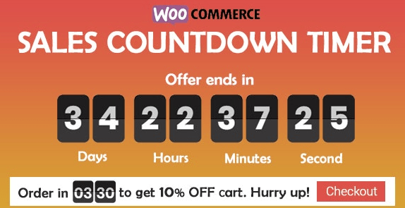 Sales Countdown Timer GPL V1.1.6 For WooCommerce And WordPress – Checkout Countdown