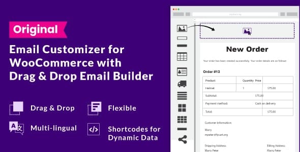 Email Customizer For WooCommerce With Drag And Drop Email Builder 1.5.16