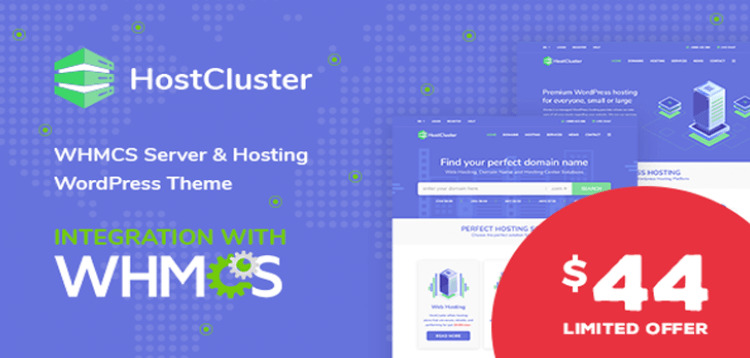 HostCluster Theme GPL V2.3 - WHMCS Server & Hosting WP Theme